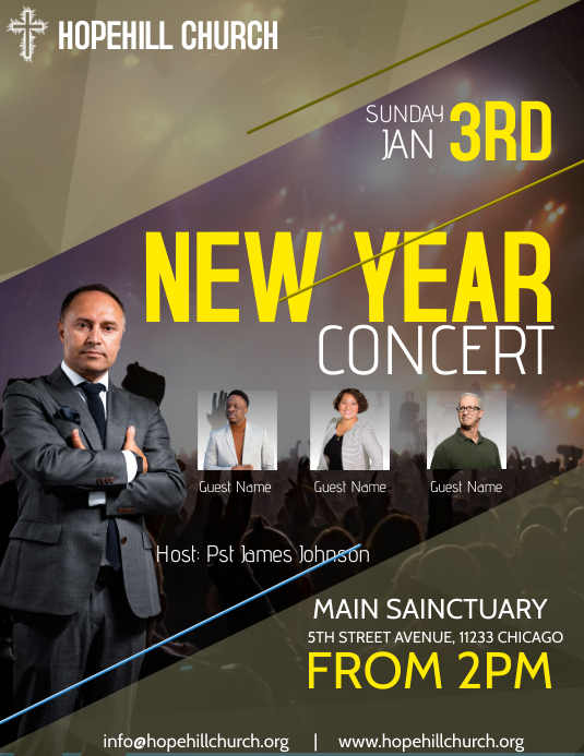new year concert flyer Template | PosterMyWall