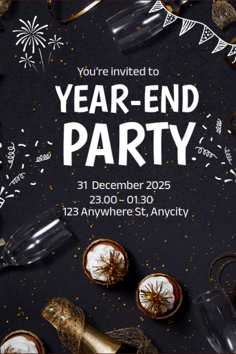 New Year Countdown Countdown Party Template | PosterMyWall