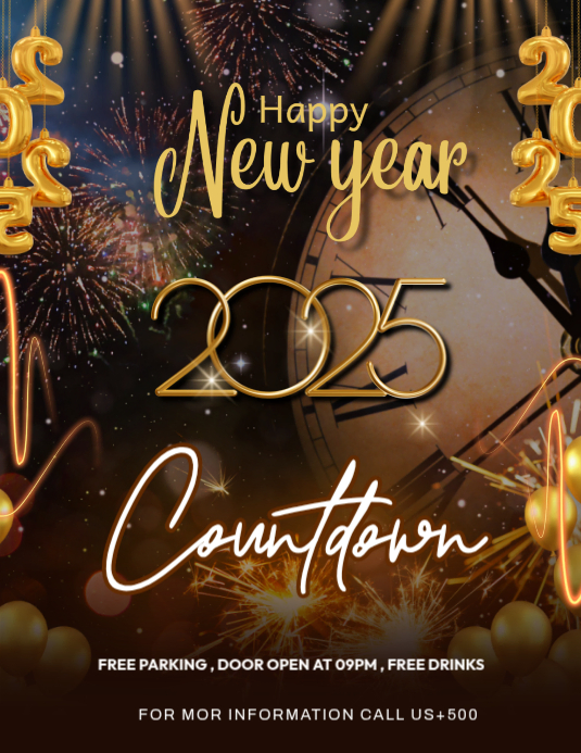 NEW YEAR COUNTDOWN Template | PosterMyWall