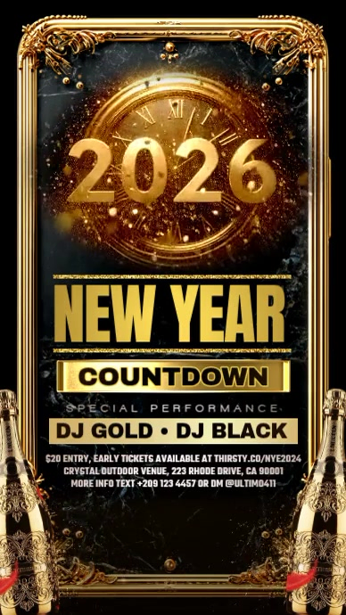 New Year Countdown DJ Night Template | PosterMyWall
