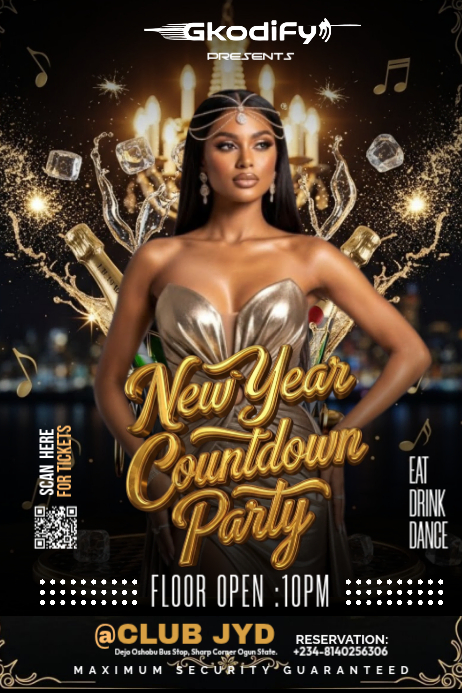 New Year Countdown Party Template | PosterMyWall