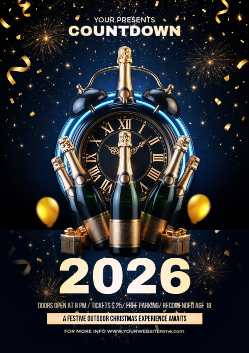 New Year countdown party Template | PosterMyWall