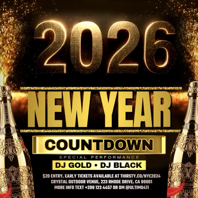 New Year Countdown Party Night Template | PosterMyWall