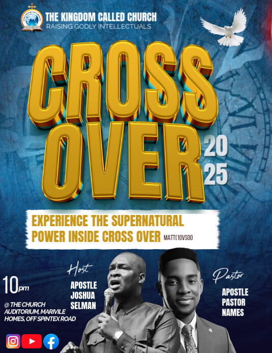 new year crossover church flyer Template | PosterMyWall