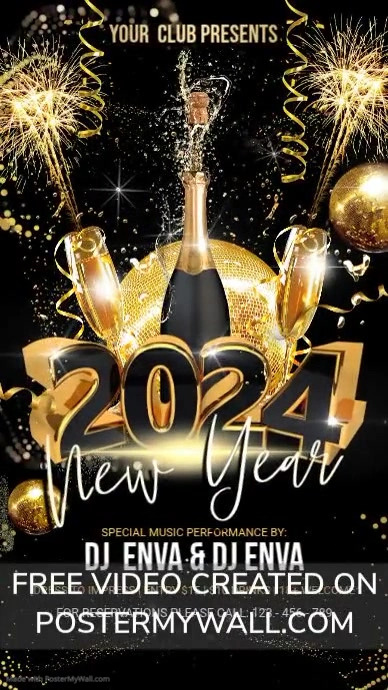 New Year Digital Display Template | PosterMyWall