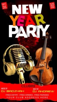 new year disco party Template | PosterMyWall