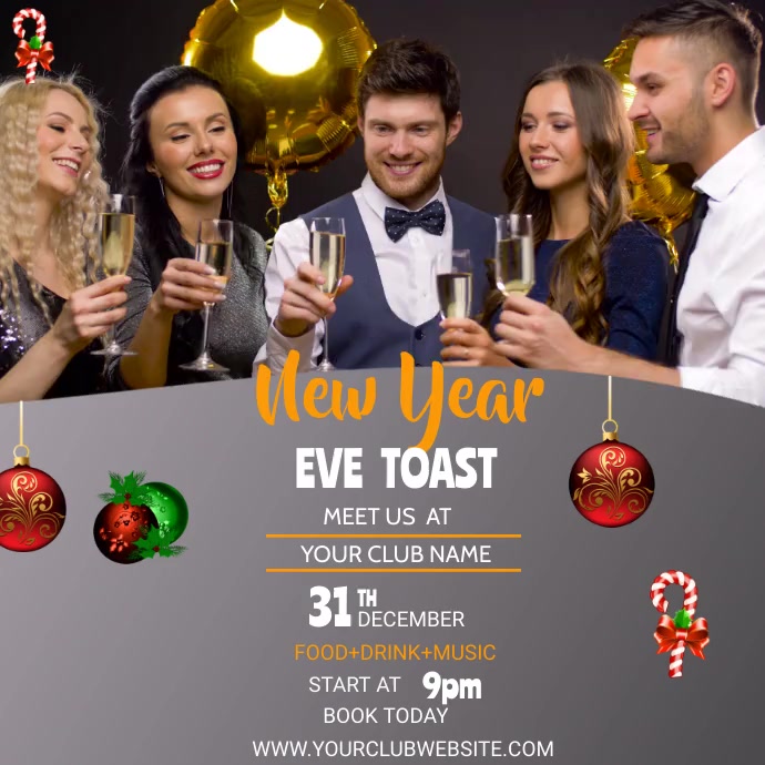 new year eve celebration poster Template | PosterMyWall