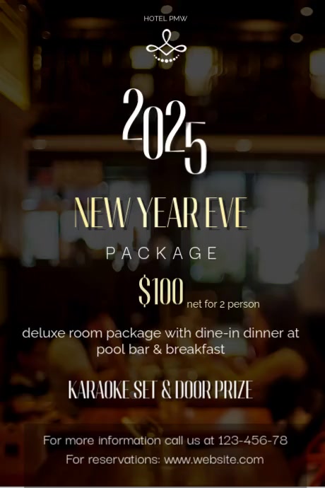 Copy of New Year Eve Package Hotel Poster | PosterMyWall