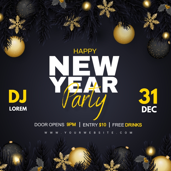 new year eve party Template | PosterMyWall
