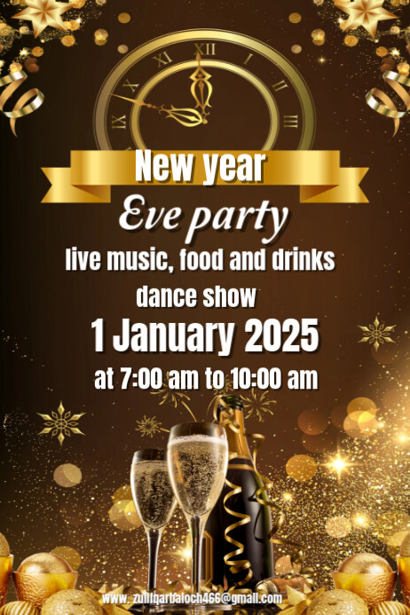 New year Eve party Template | PosterMyWall