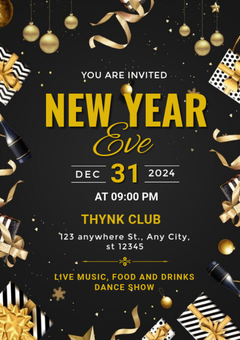 New year eve party Template | PosterMyWall