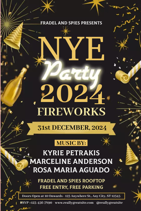 New Year EVE Party Instagram Post Template | PosterMyWall