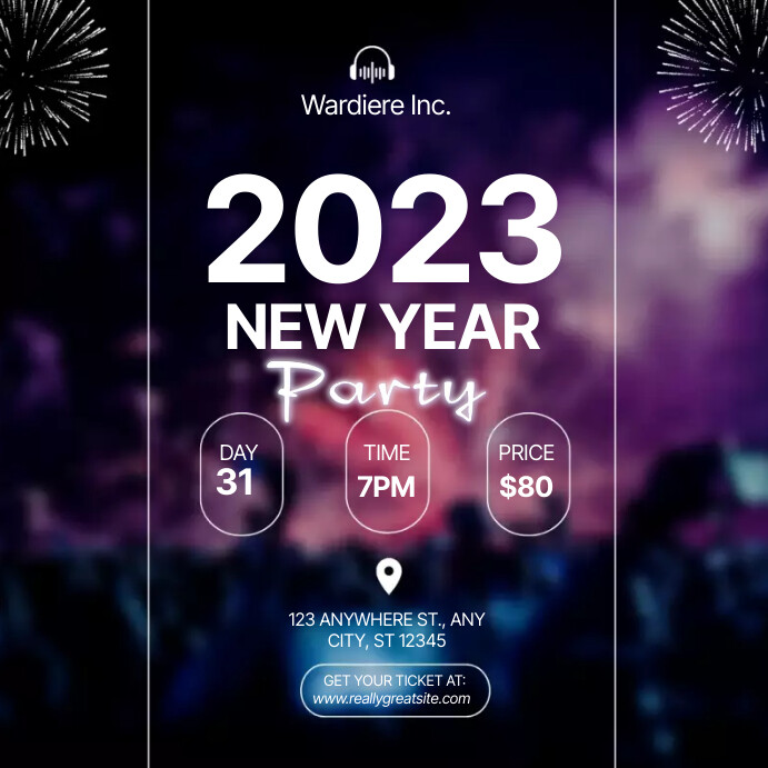 New Year EVE Party Instagram Post Template | PosterMyWall