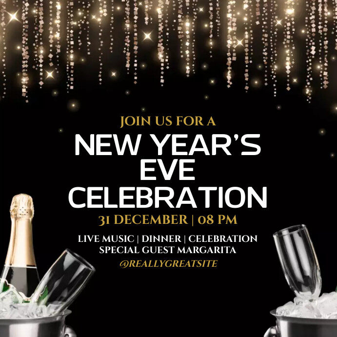 New Year EVE Party Instagram Post Template | PosterMyWall