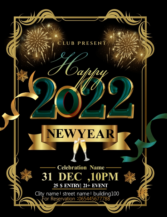 new year event Template | PosterMyWall