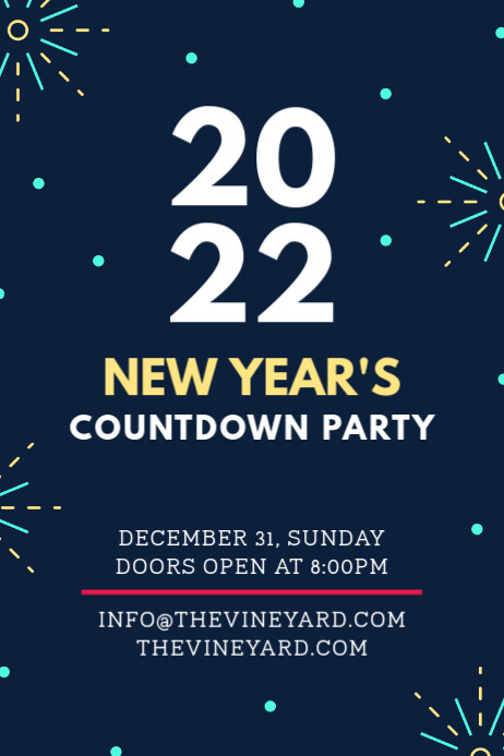 New Year Event Poster Template | PosterMyWall