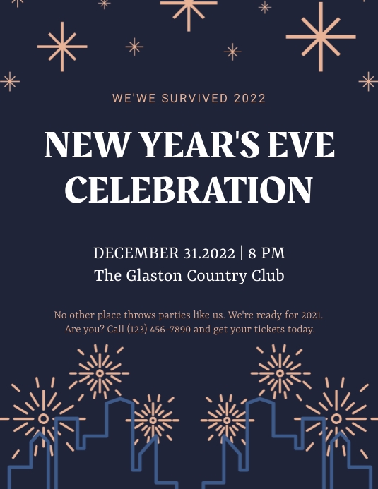 New Year Event Flyer Template | PosterMyWall