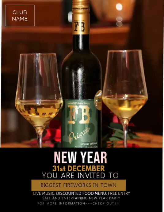 NEW YEAR EVENT FLYERS Template | PosterMyWall