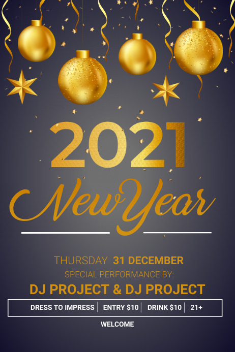 New Year Event Poster Template | PosterMyWall