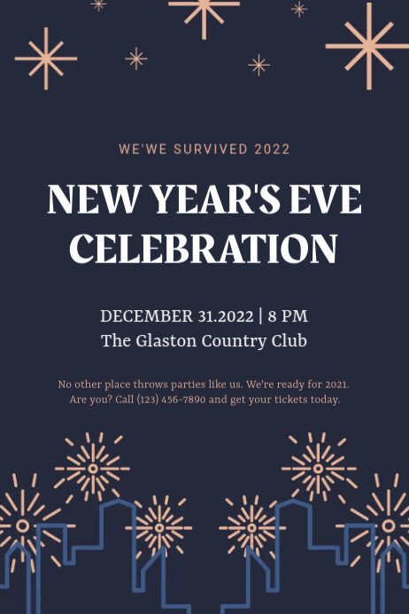 New Year Event Poster Template | PosterMyWall