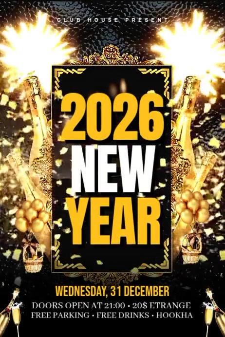 new year event poster Template | PosterMyWall