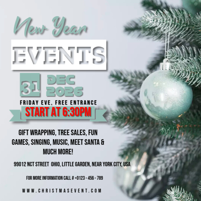 New Year Events Ads Template | PosterMyWall