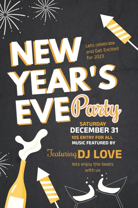 new year fireworks Template | PosterMyWall