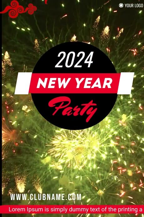 new year fireworks party Template | PosterMyWall