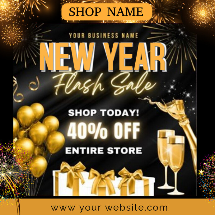 New year flash sale Template | PosterMyWall