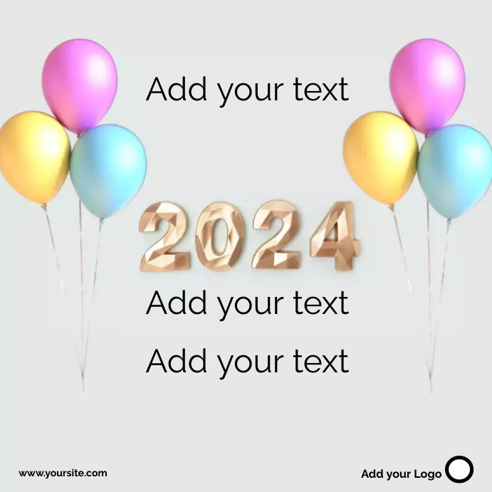 New year flyer template 2024 | PosterMyWall