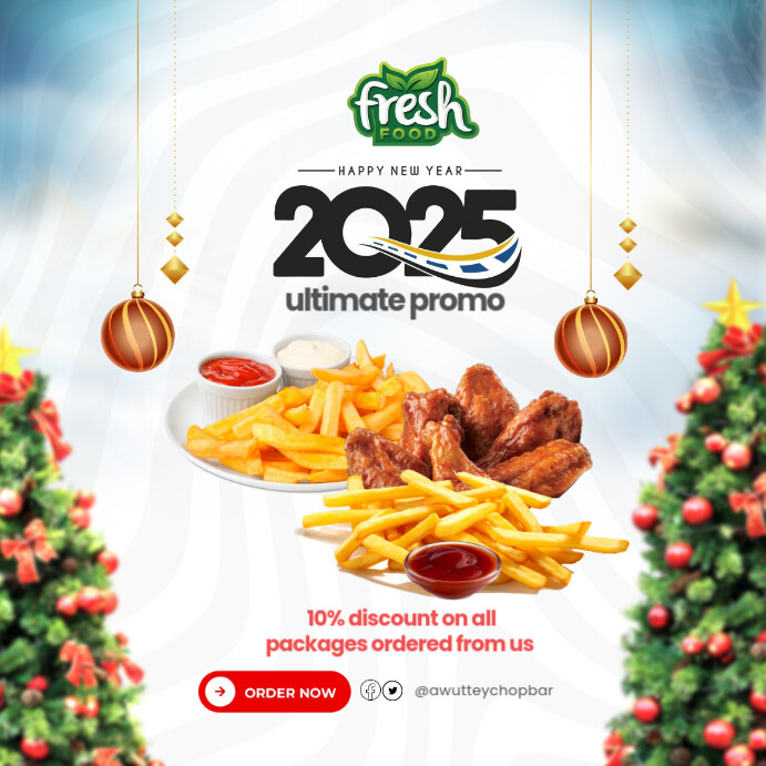 New Year Food Promo Template | PosterMyWall