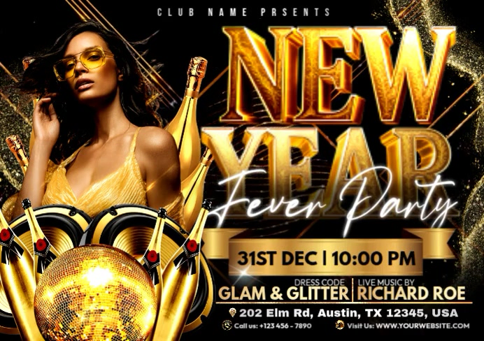 New Year Forever Party Night Template | PosterMyWall