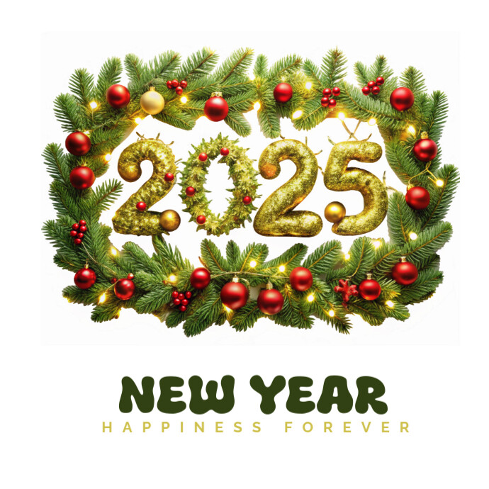 New Year Garland Logo Template | PosterMyWall