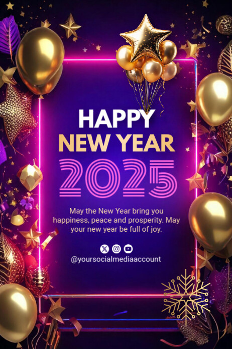 New Year Greeting Post Template | PosterMyWall
