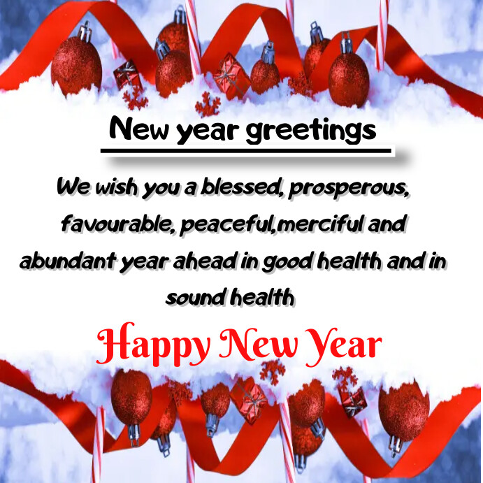 New year greetings design premium Template | PosterMyWall