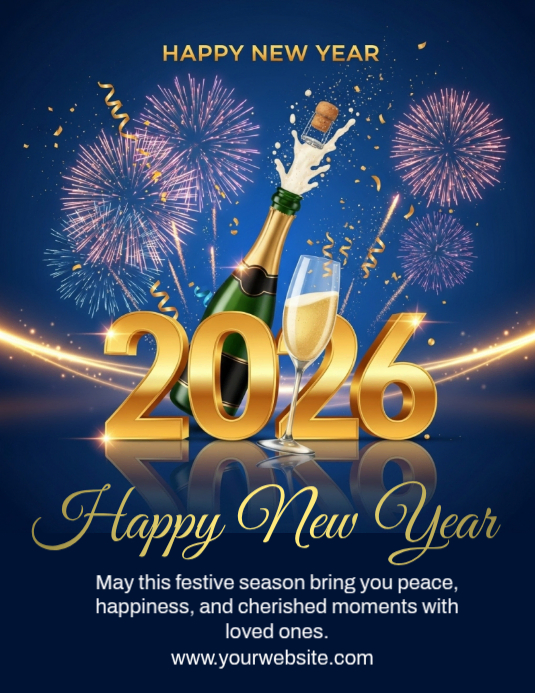 New Year Greetings poster Template | PosterMyWall