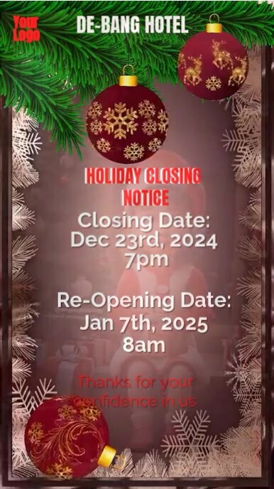 Holiday Announcement Template Happy New Year Holiday Party Banner,