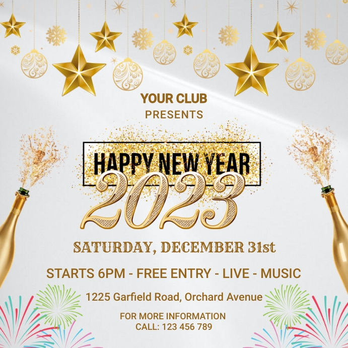 New Year instagram post Template | PosterMyWall