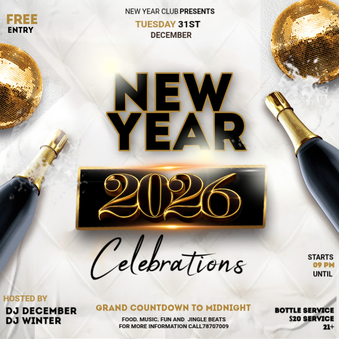 New year Instagram post Template | PosterMyWall