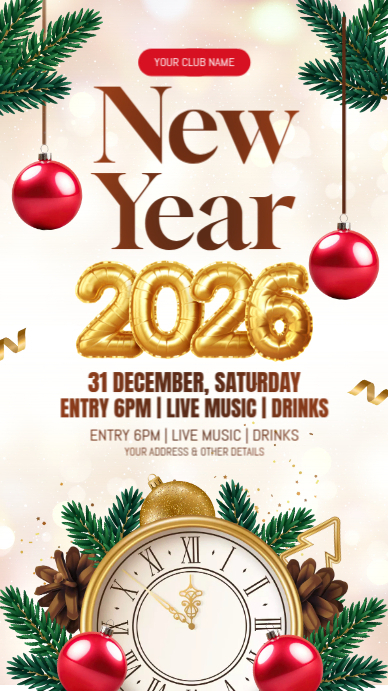 new year instagram story Template | PosterMyWall