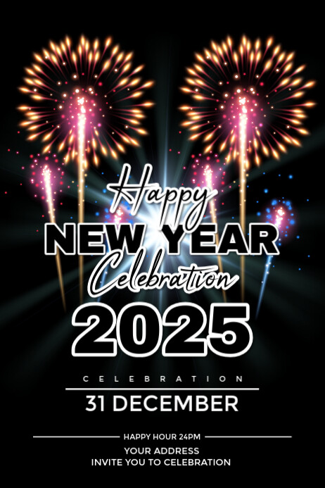 new year invitation template | PosterMyWall