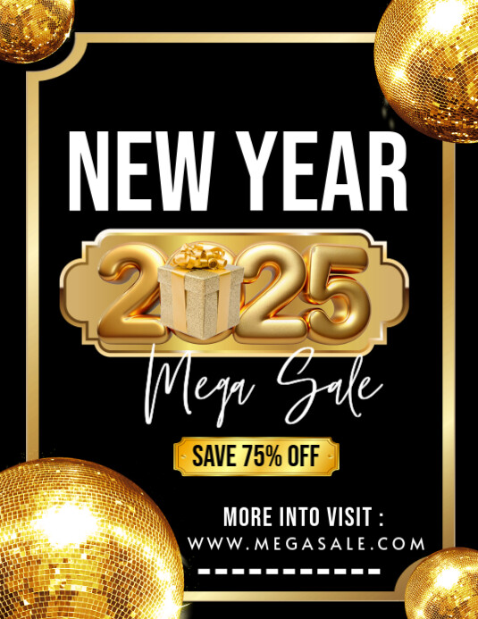 new year mega sale flyer Template | PosterMyWall