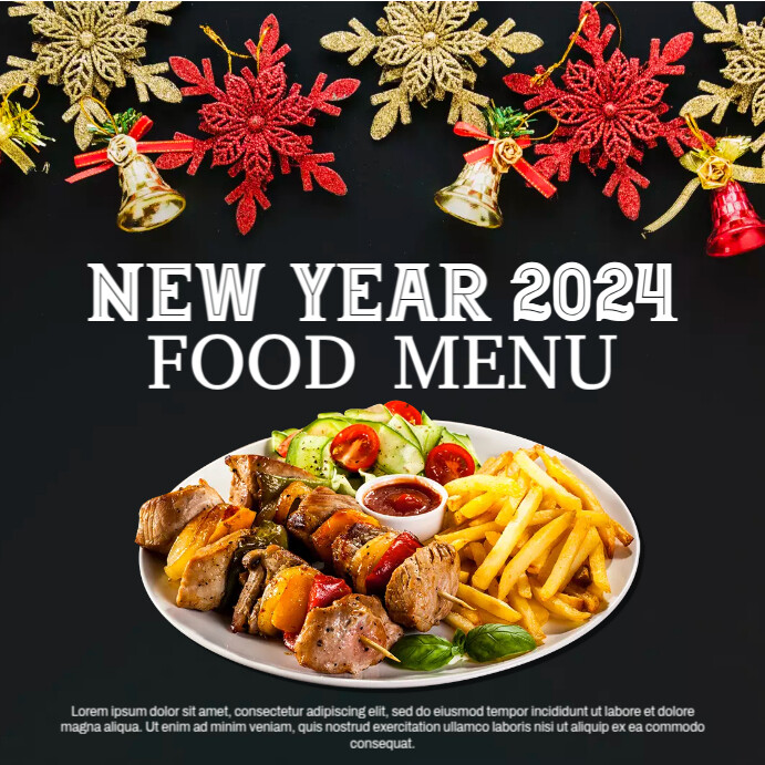 New Year Menu Template | PosterMyWall
