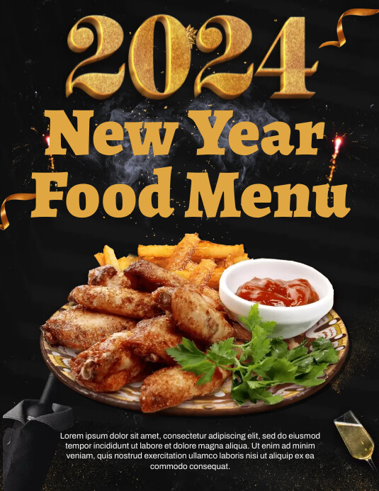 Plantilla de New Year Menu | PosterMyWall