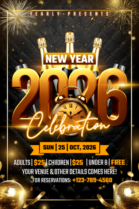 Plantilla de New year night party | PosterMyWall