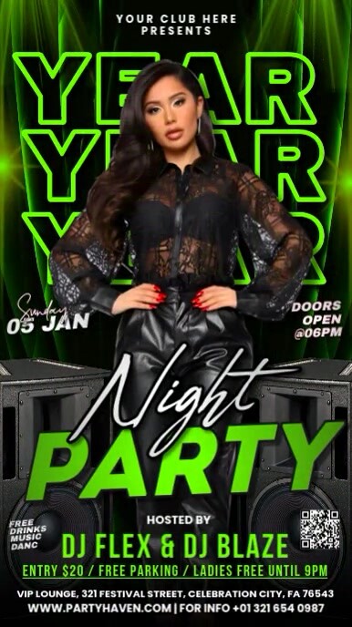 Modèle New Year Night Party | PosterMyWall