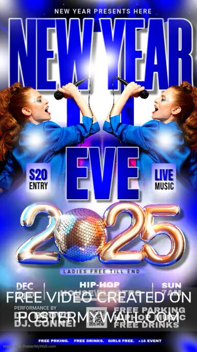 NEW YEAR PARTY 2025 Template | PosterMyWall