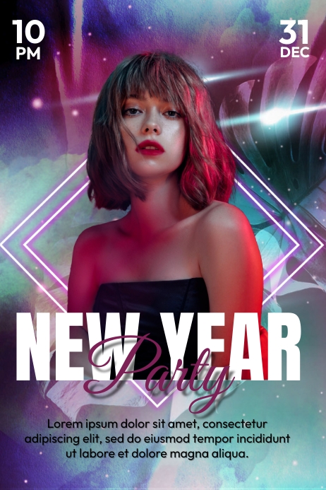 New Year Party Ads Template | PosterMyWall
