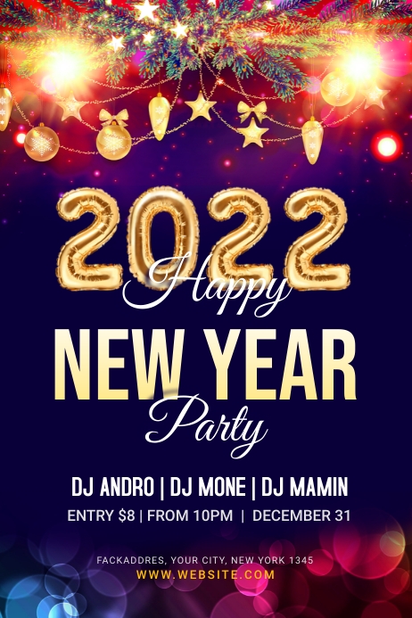 New year party Banner Template | PosterMyWall