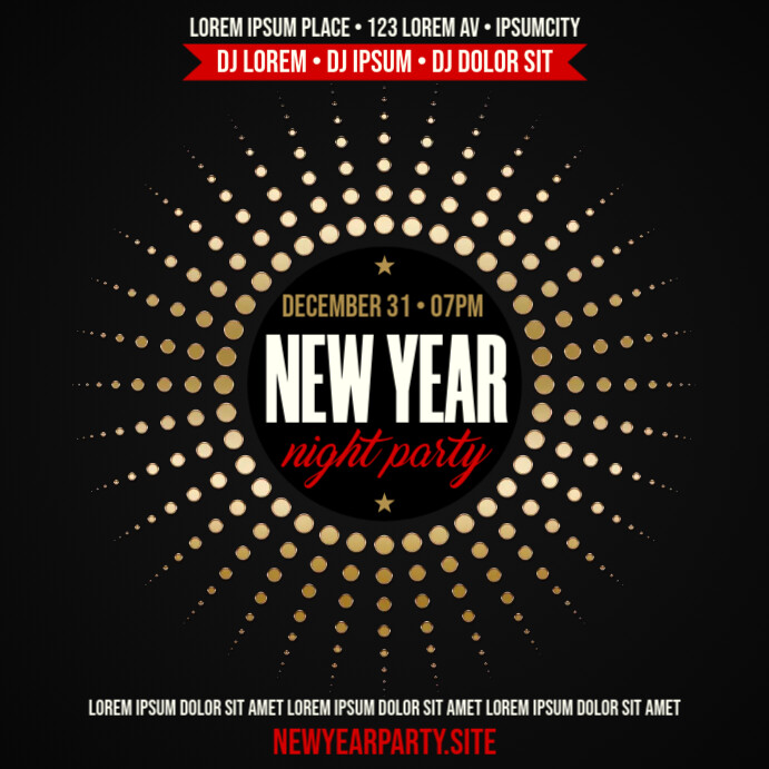 NEW YEAR PARTY BANNER Template | PosterMyWall